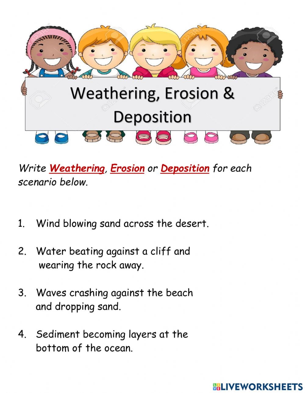 Erosion Writing Worksheets - WorksheetsCity