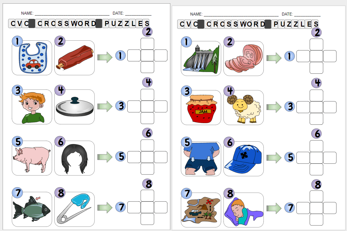 Short Vowel E Puzzle - WorksheetsCity