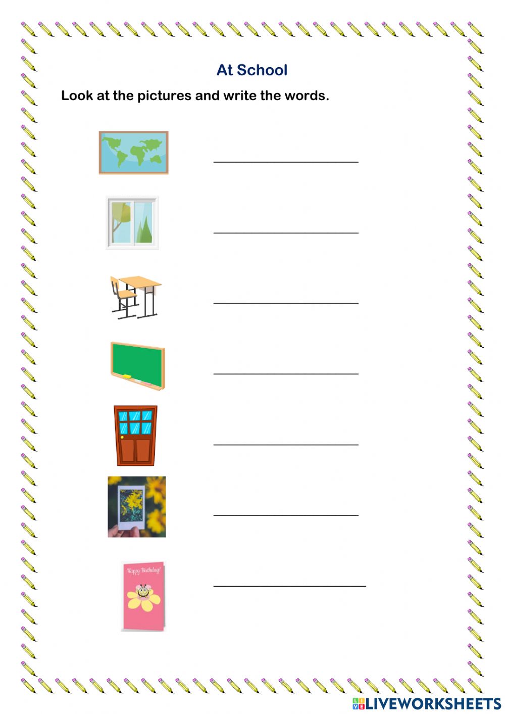 School Words Worksheets - WorksheetsCity