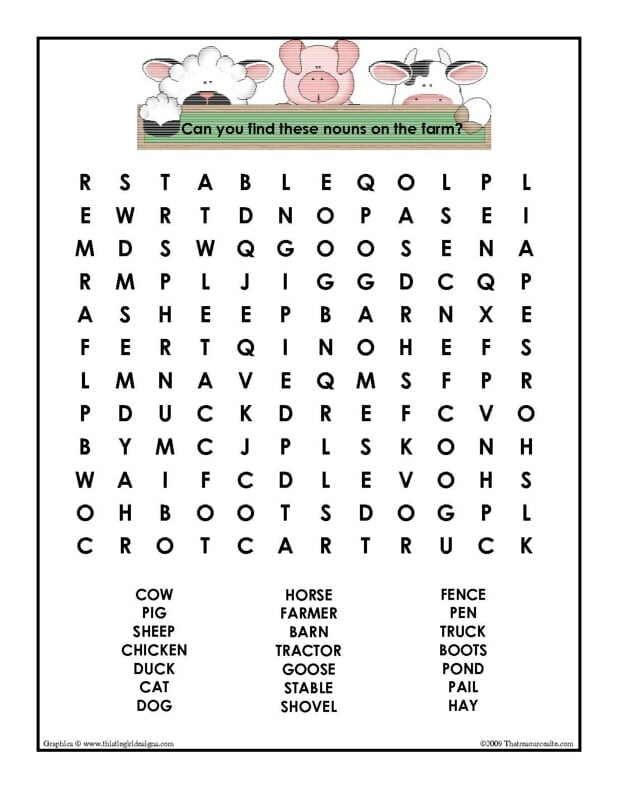 Searching For Nouns Worksheets - WorksheetsCity