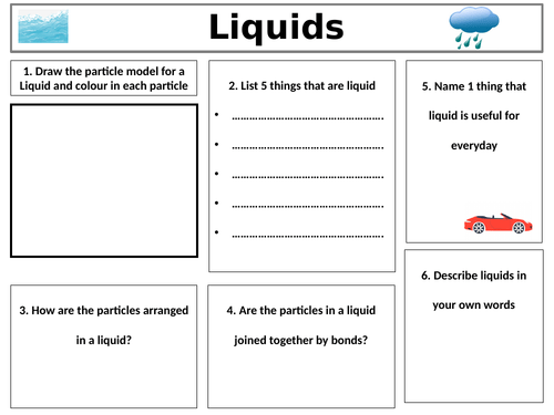 What Are Liquids? Worksheets - WorksheetsCity