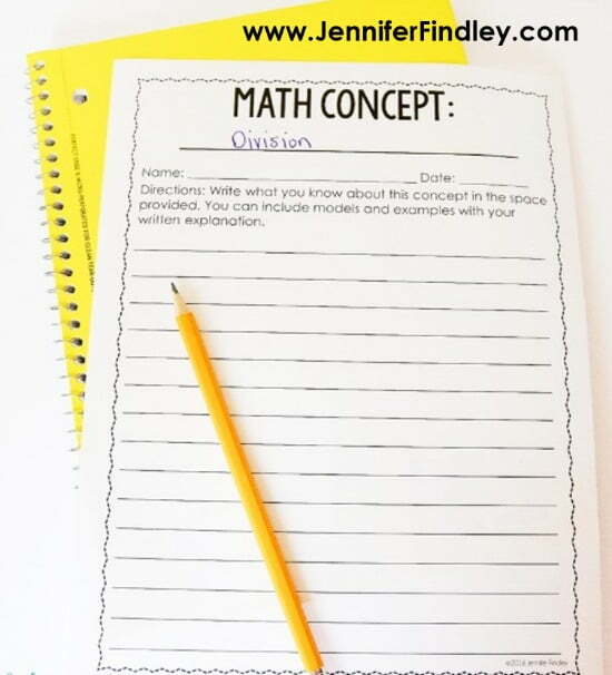 Math Writing Paper - WorksheetsCity