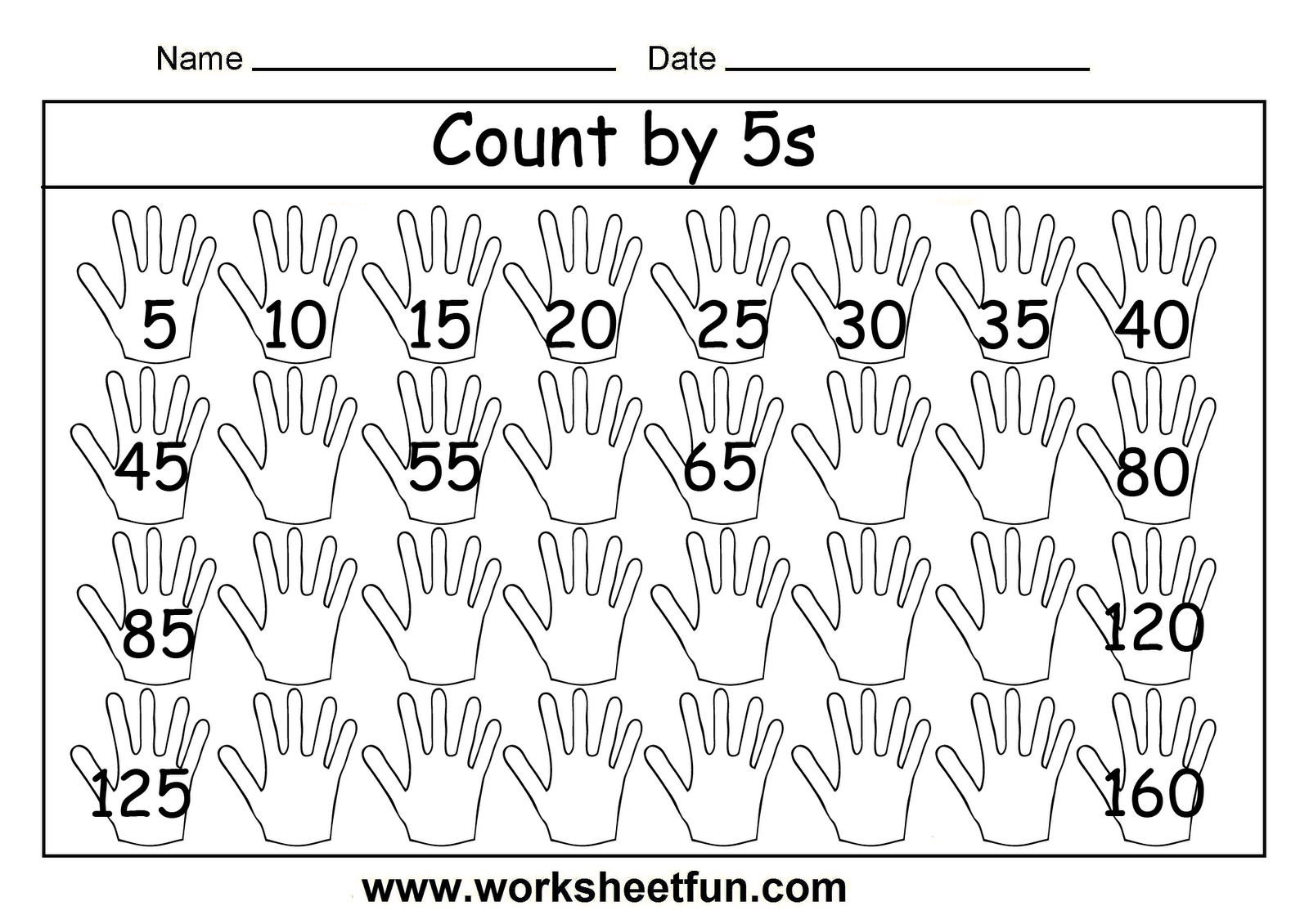 Skip Count By Five Worksheets - WorksheetsCity