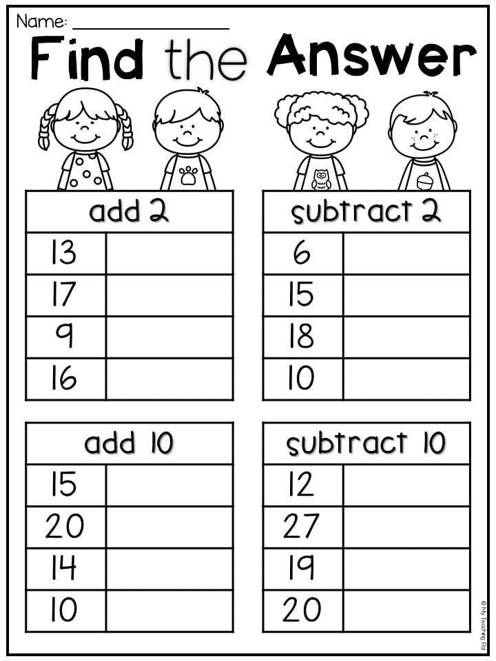 1st Grade Addition And Subtraction Worksheets - WorksheetsCity