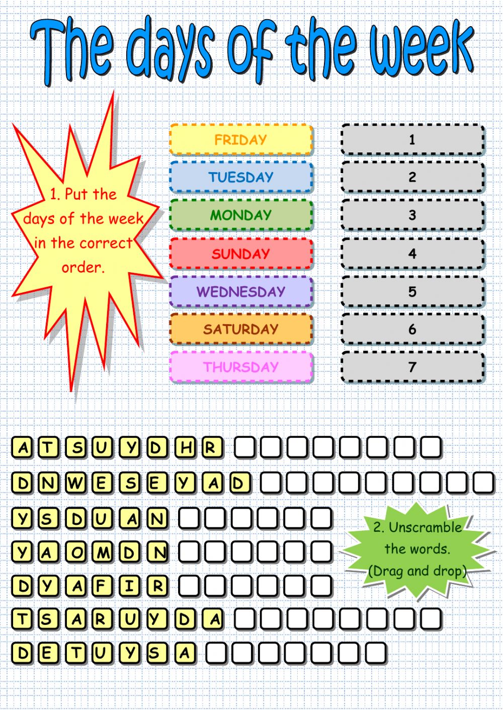 How Do You Spell The Days Of The Week Worksheets - WorksheetsCity
