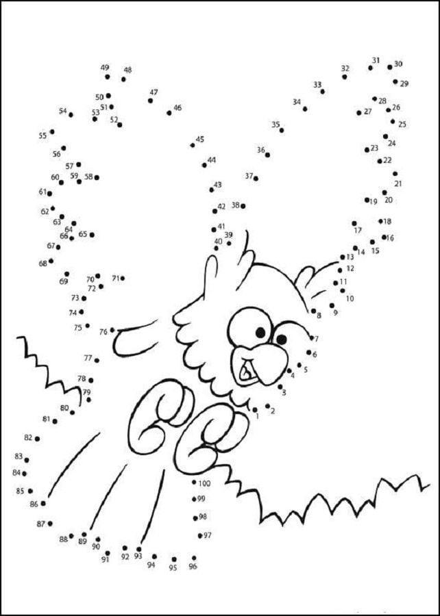 Dot To Dot 1 100 Worksheets - WorksheetsCity