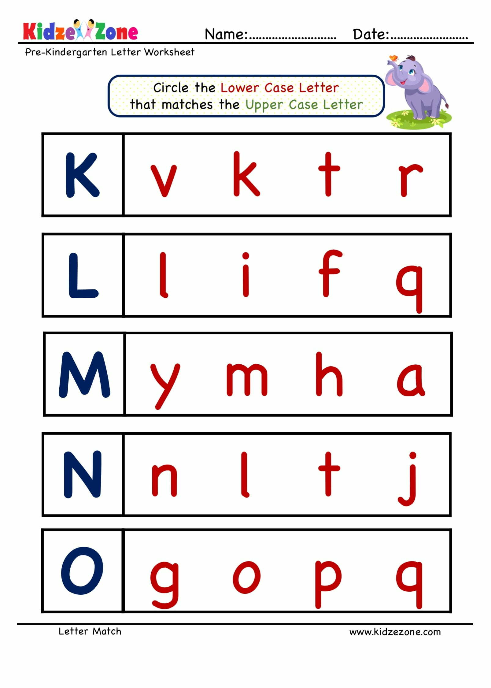 Uppercase And Lowercase Letters Worksheets - WorksheetsCity