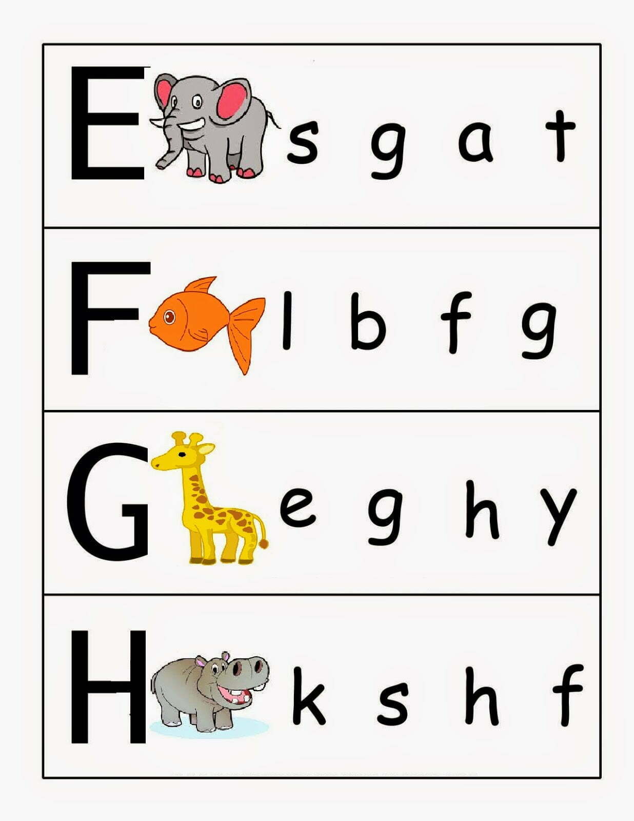Upper And Lower Case Alphabet Chart Worksheets - WorksheetsCity
