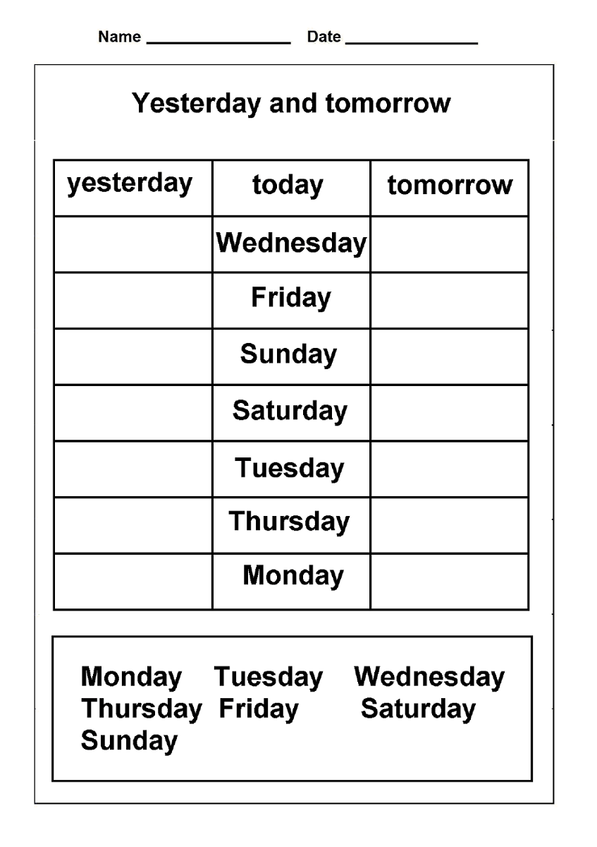 Days Of The Week Spelling Worksheets WorksheetsCity Days Of The Week Spelling Worksheets WorksheetsCity