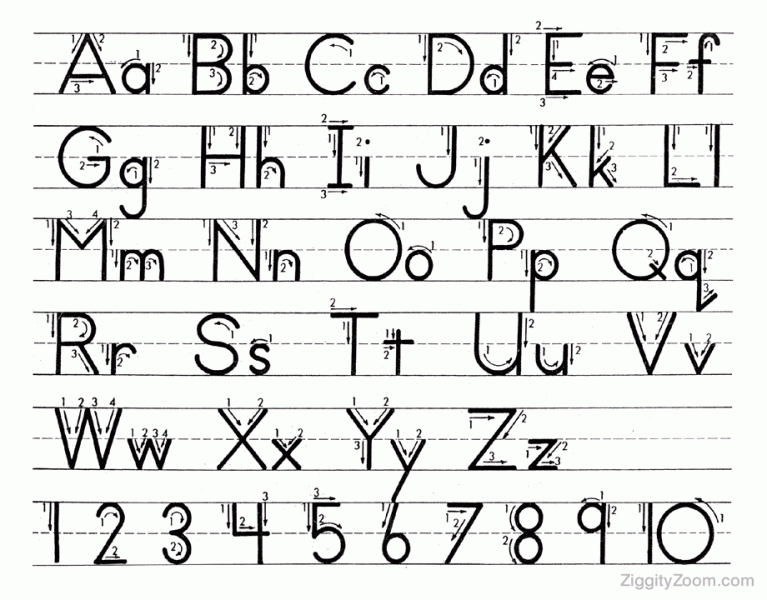 Traceable Alphabet Chart For Upper And Lower Case Worksheets ...