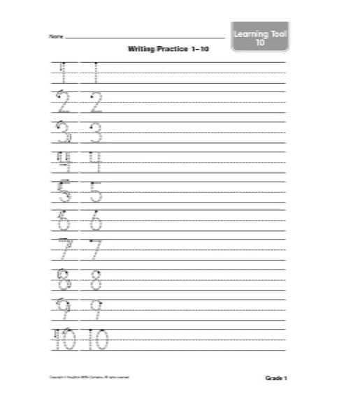 Practice Writing Numbers 1 10 Worksheets - WorksheetsCity