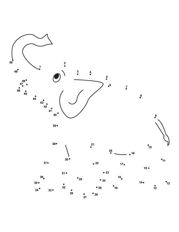 Dot To Dot 1-50 Worksheets - WorksheetsCity