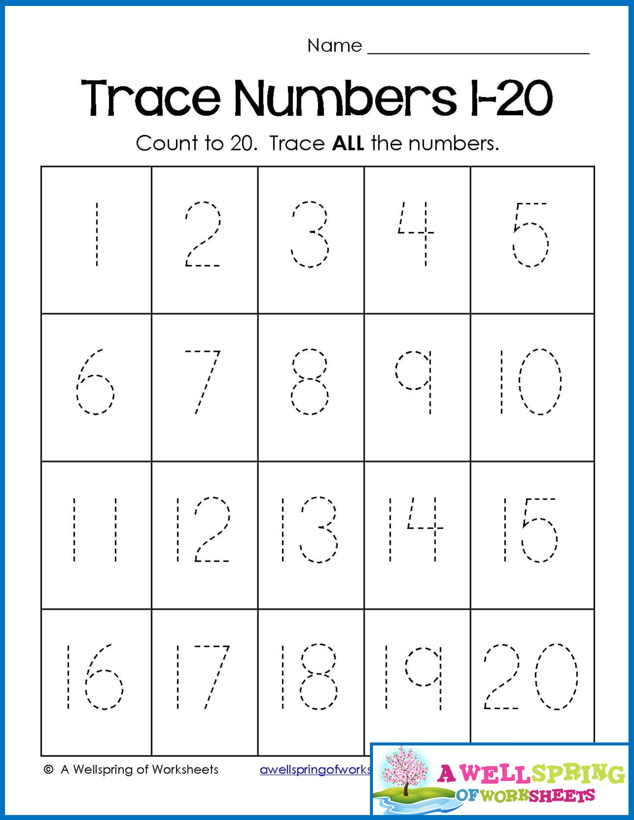 Practice Writing Numbers 1-20 Worksheets - WorksheetsCity