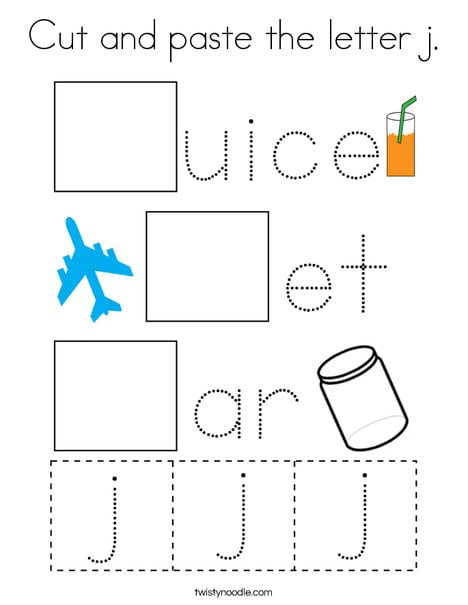 Letter J Cut And Paste Worksheetsr - WorksheetsCity