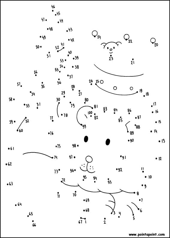 Dot To Dot 1-100 Worksheets - WorksheetsCity