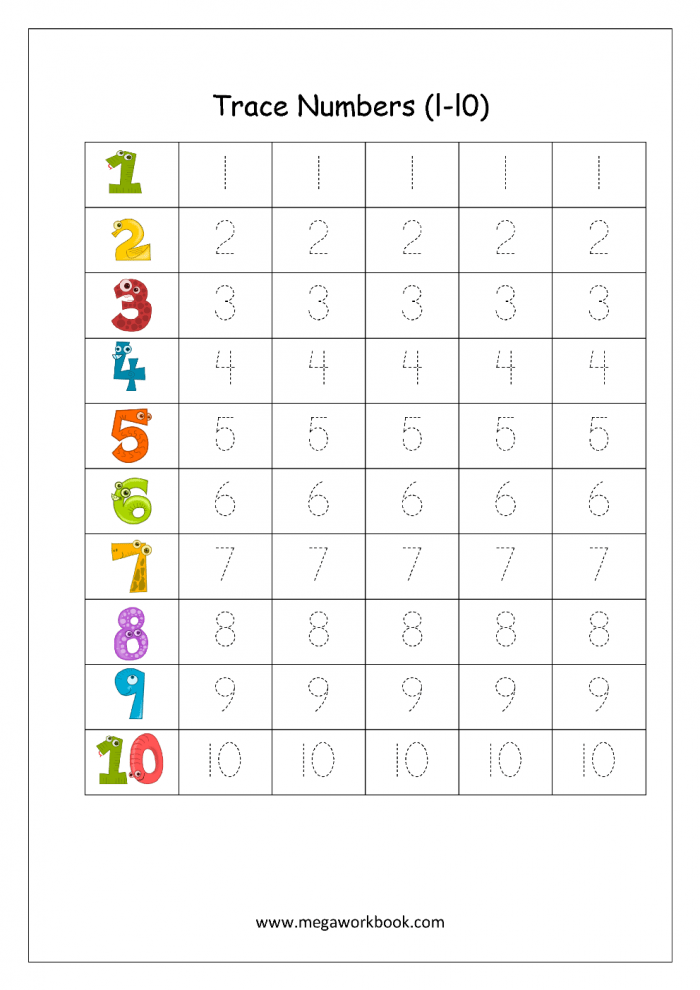 Number Writing Practice 1 10 Worksheets - WorksheetsCity