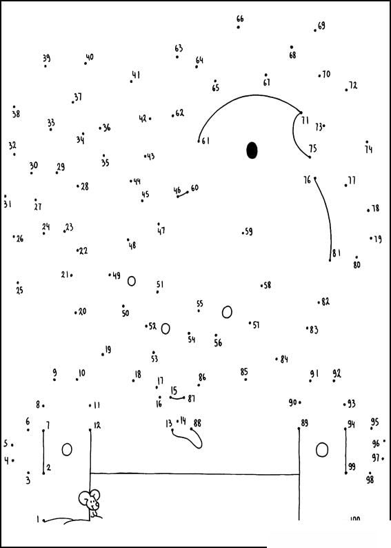 Dot To Dot 1 100 Worksheets - WorksheetsCity