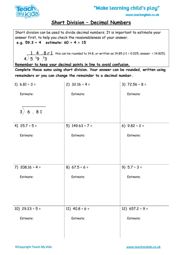 Decimal Addition And Subtraction Worksheetsr - WorksheetsCity