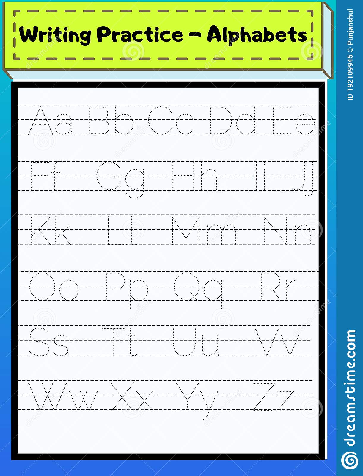 Traceable Alphabet Chart For Upper And Lower Case Worksheets ...