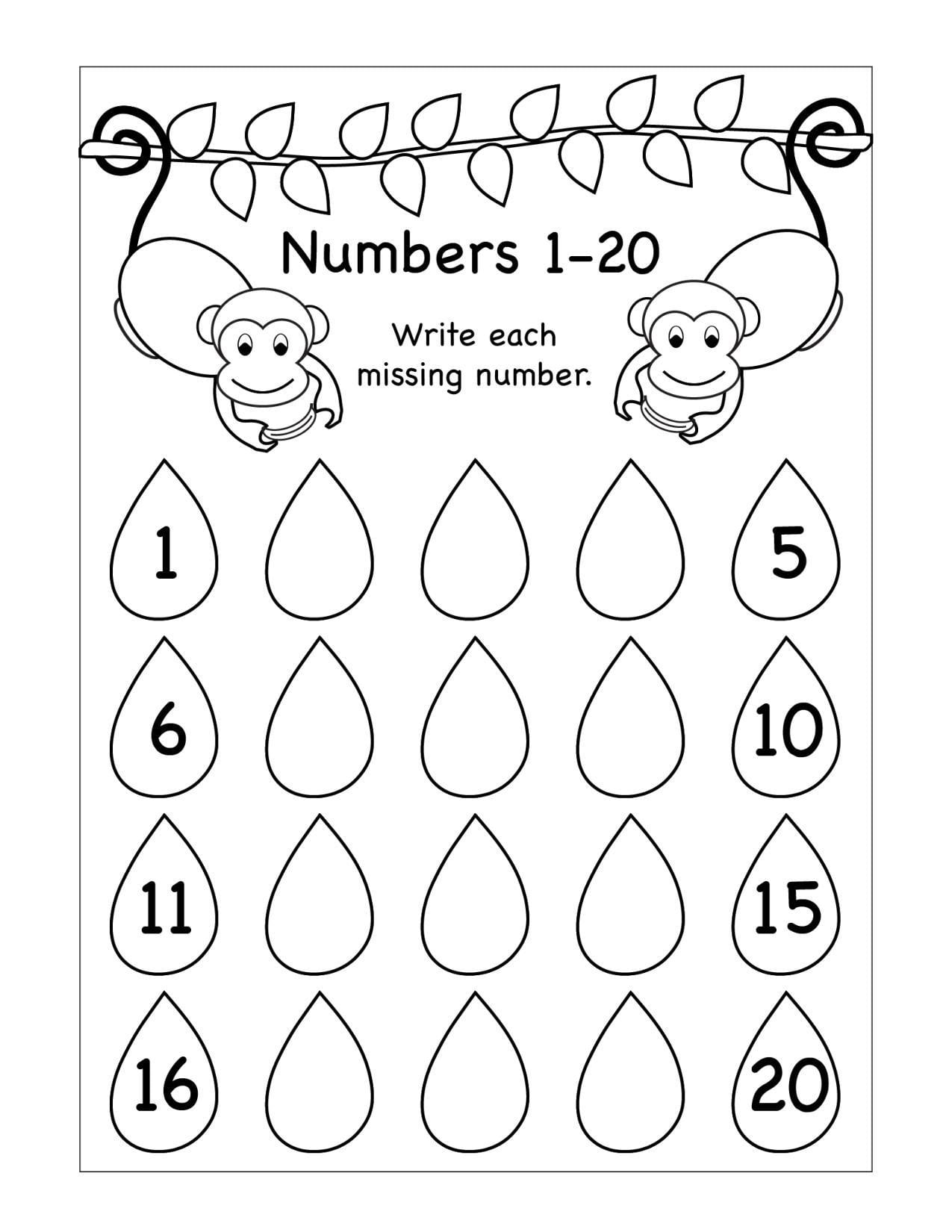 Number From 1 To 20 Worksheets - WorksheetsCity
