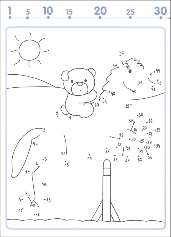 Dot To Dot To 50 Worksheets - WorksheetsCity