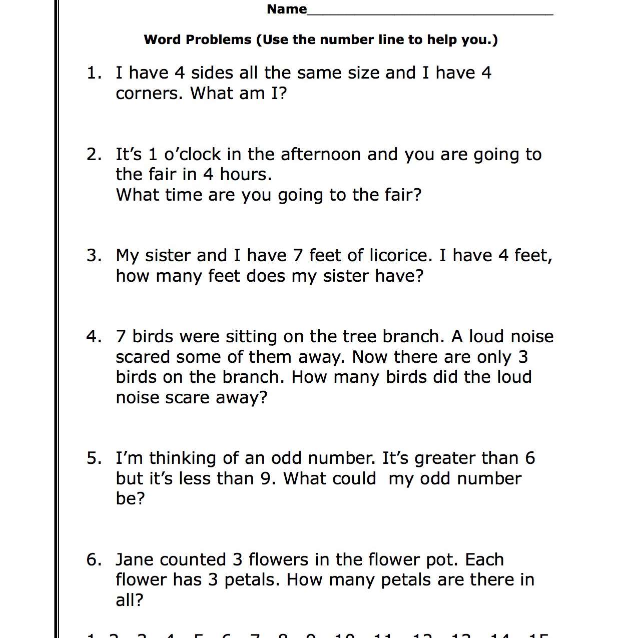 Math Problems For Grade 1 Worksheets - WorksheetsCity