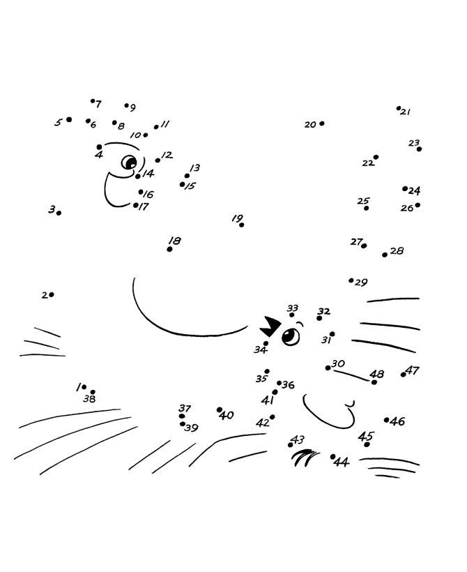 Dot To Dot To 50 Worksheets - WorksheetsCity