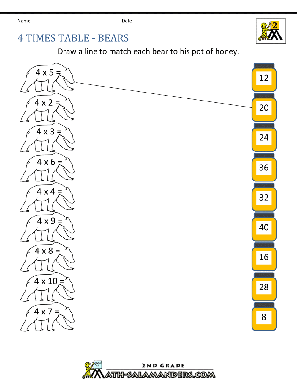 3 And 4 Times Tables Worksheets - WorksheetsCity