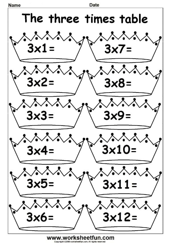 6 And 7 Times Tables Worksheets - WorksheetsCity