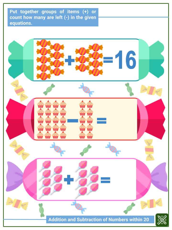 Addition And Subtraction To 20 Worksheets - WorksheetsCity