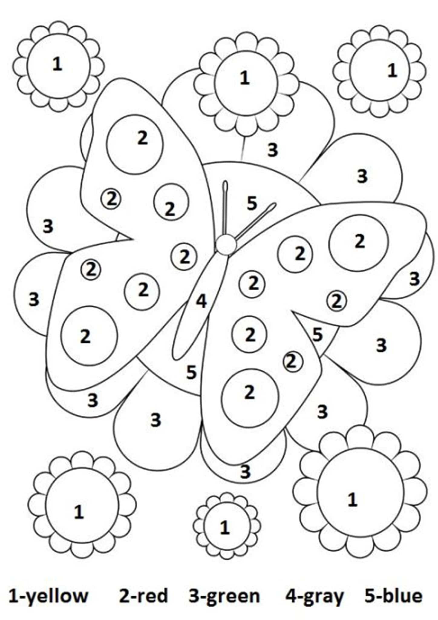 Color By Number For Preschool Worksheets - WorksheetsCity