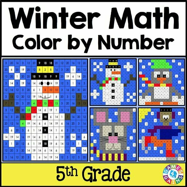Color By Number 5th Grade Worksheets - WorksheetsCity