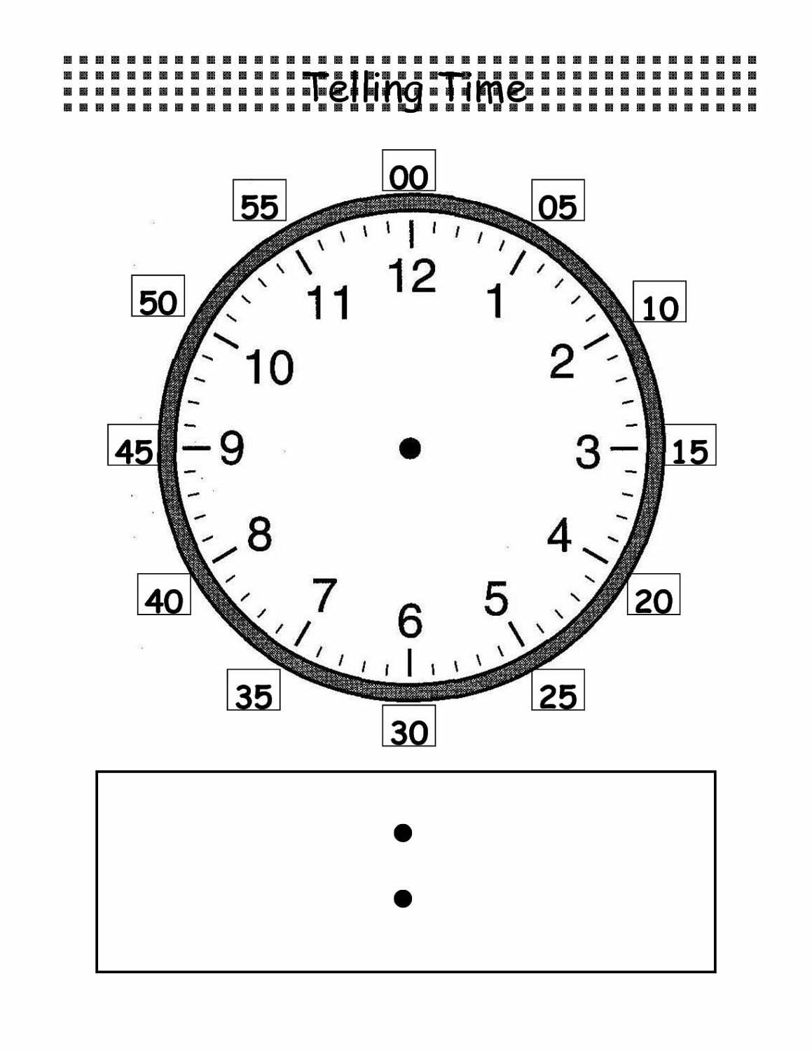 Clock Face Template Worksheets WorksheetsCity