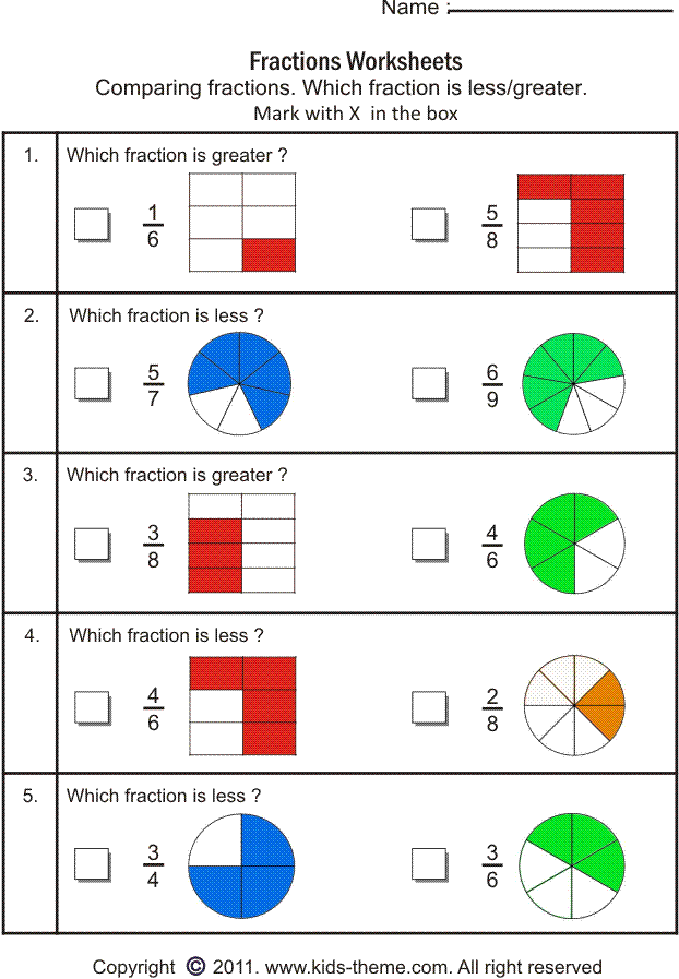 Fraction For Grade 4 Worksheetsr - WorksheetsCity