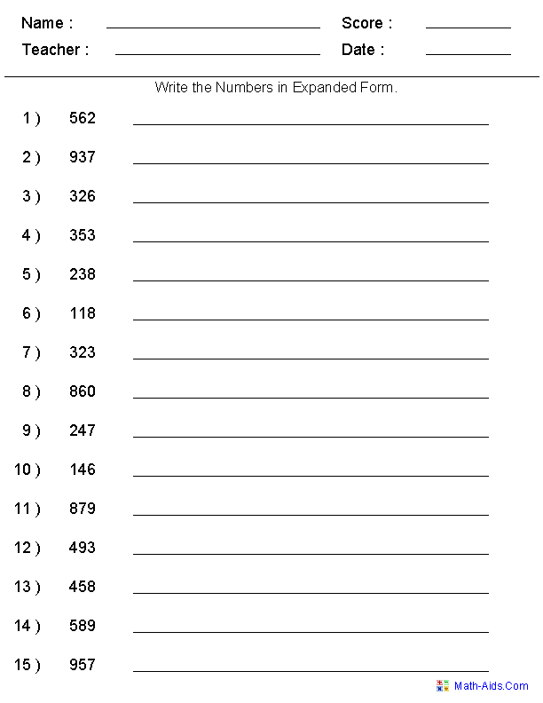 Expanded Form Math 3rd Grade Worksheets WorksheetsCity Expanded Form Math 3rd Grade Worksheets WorksheetsCity