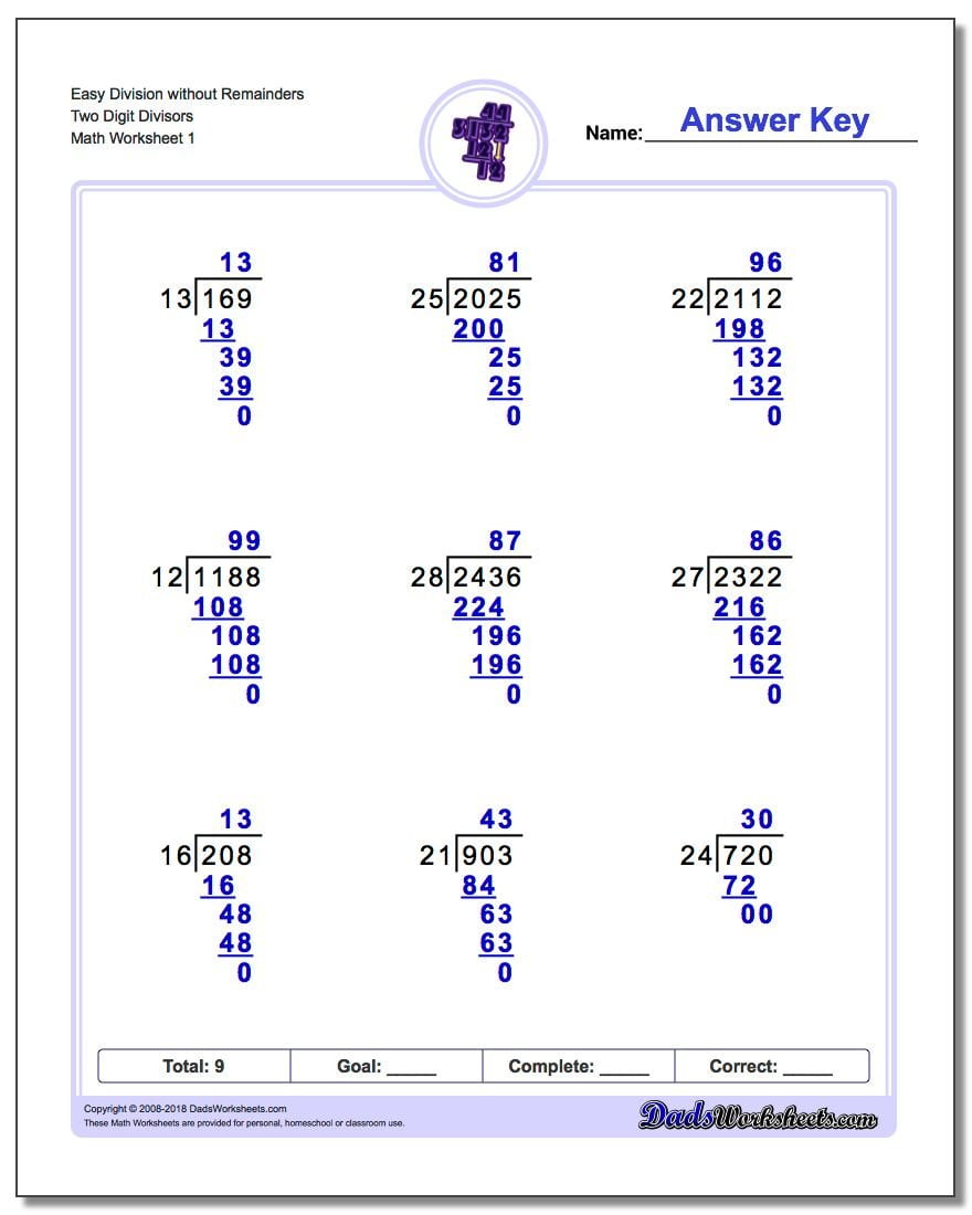 Long Division Problems With Remainders Worksheets - WorksheetsCity