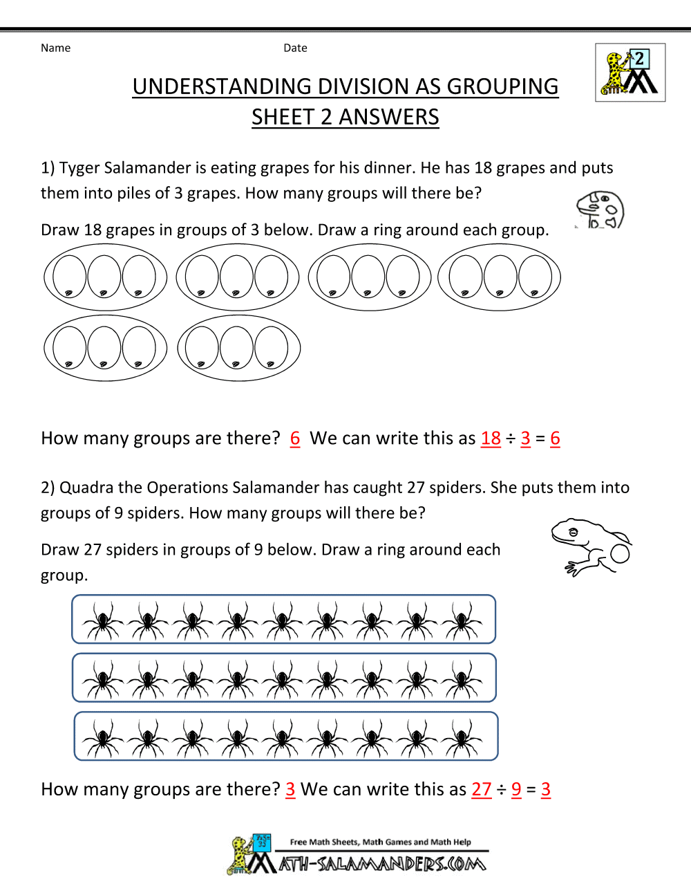 Division For Grade 2 Worksheets - WorksheetsCity