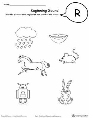 Beginning Sound For Kindergarten Worksheetsr - WorksheetsCity