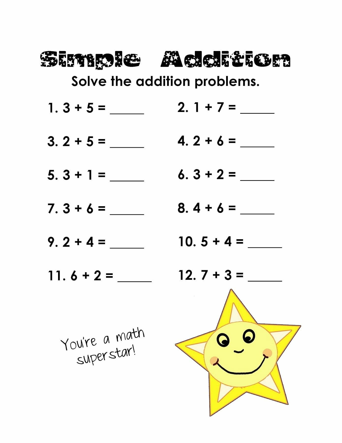 Math Exercises For Grade 1 Worksheets - WorksheetsCity