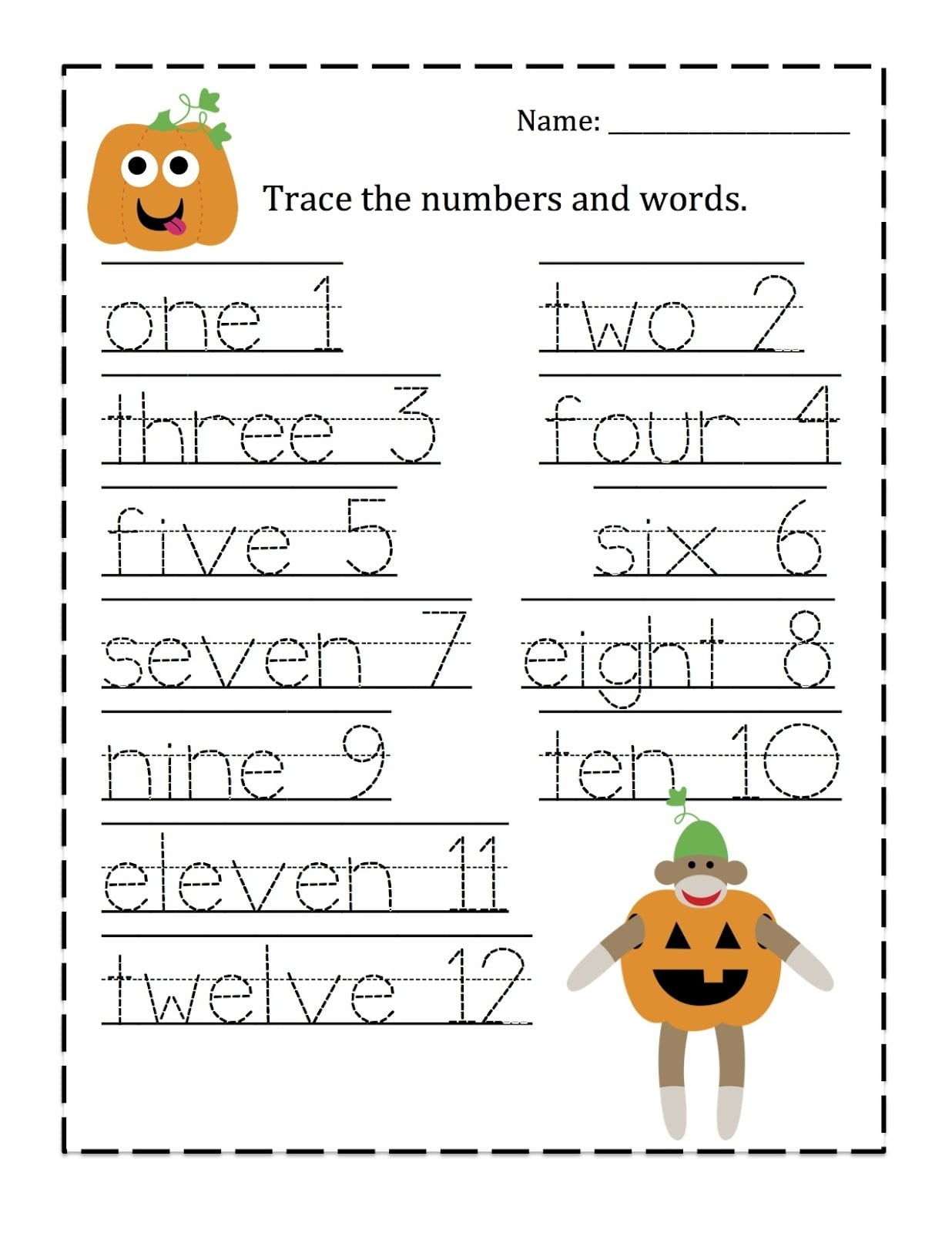 Write Numbers 1-10 Worksheets - WorksheetsCity
