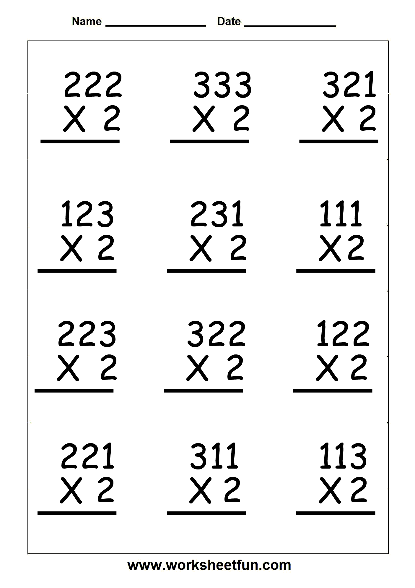 Multiplication 3 Digit By 1 Digit Worksheets WorksheetsCity