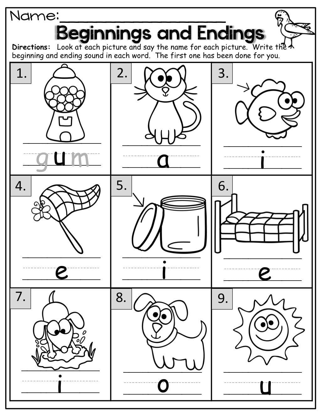 Middle Sounds For Kindergarten Worksheets WorksheetsCity