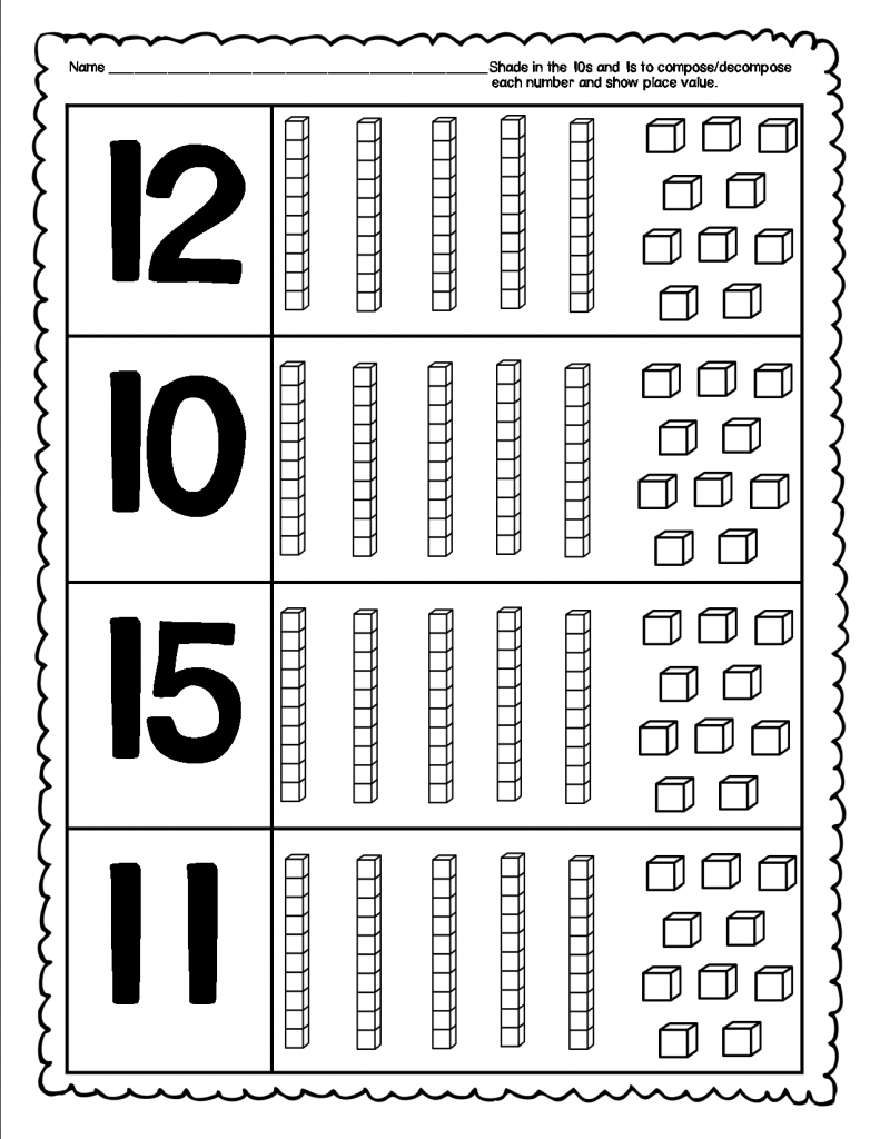Place Value For Kindergarten Worksheets - WorksheetsCity