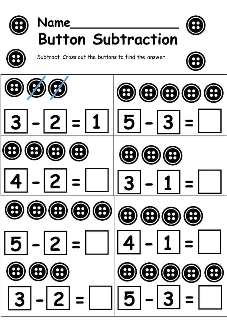 Subtraction For Kindergarten With Pictures Worksheets - WorksheetsCity