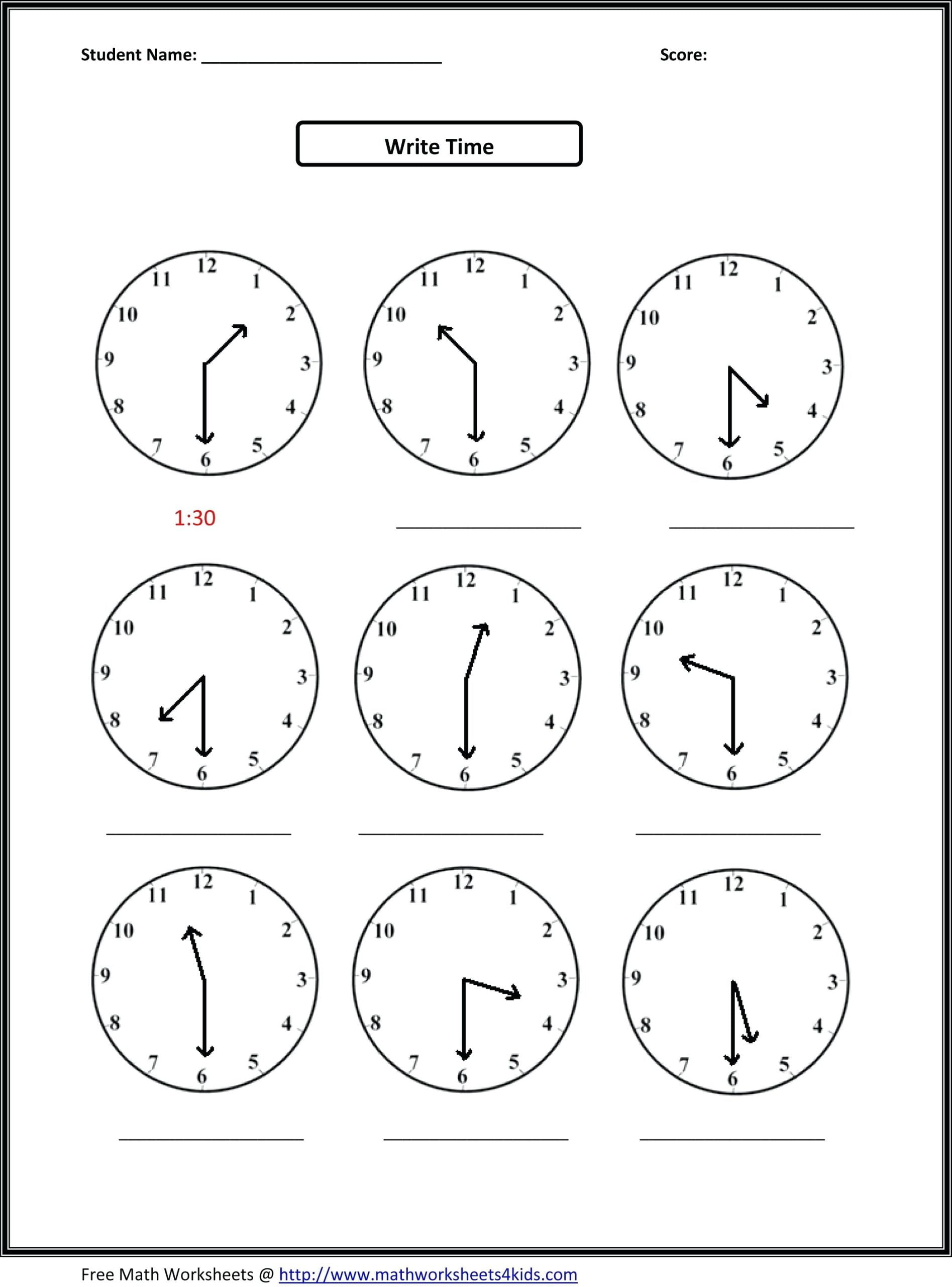 First Grade Telling Time Worksheets WorksheetsCity First Grade Telling Time Worksheets WorksheetsCity