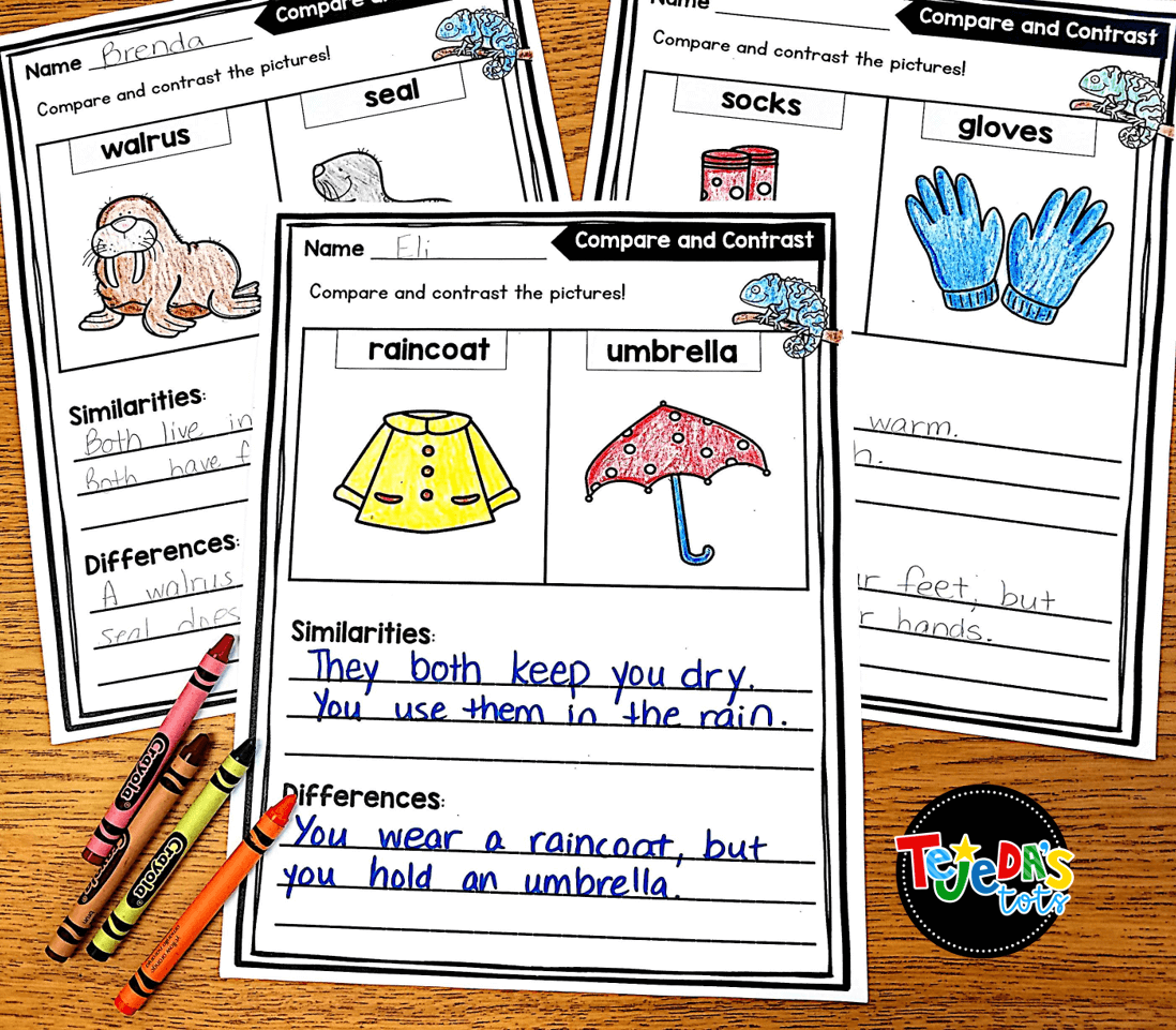Compare And Contrast 1st Grade Worksheetsr - WorksheetsCity