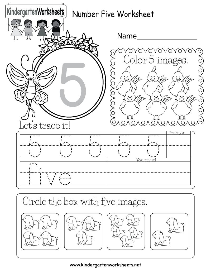 Number 5 For Preschoolers Worksheets WorksheetsCity