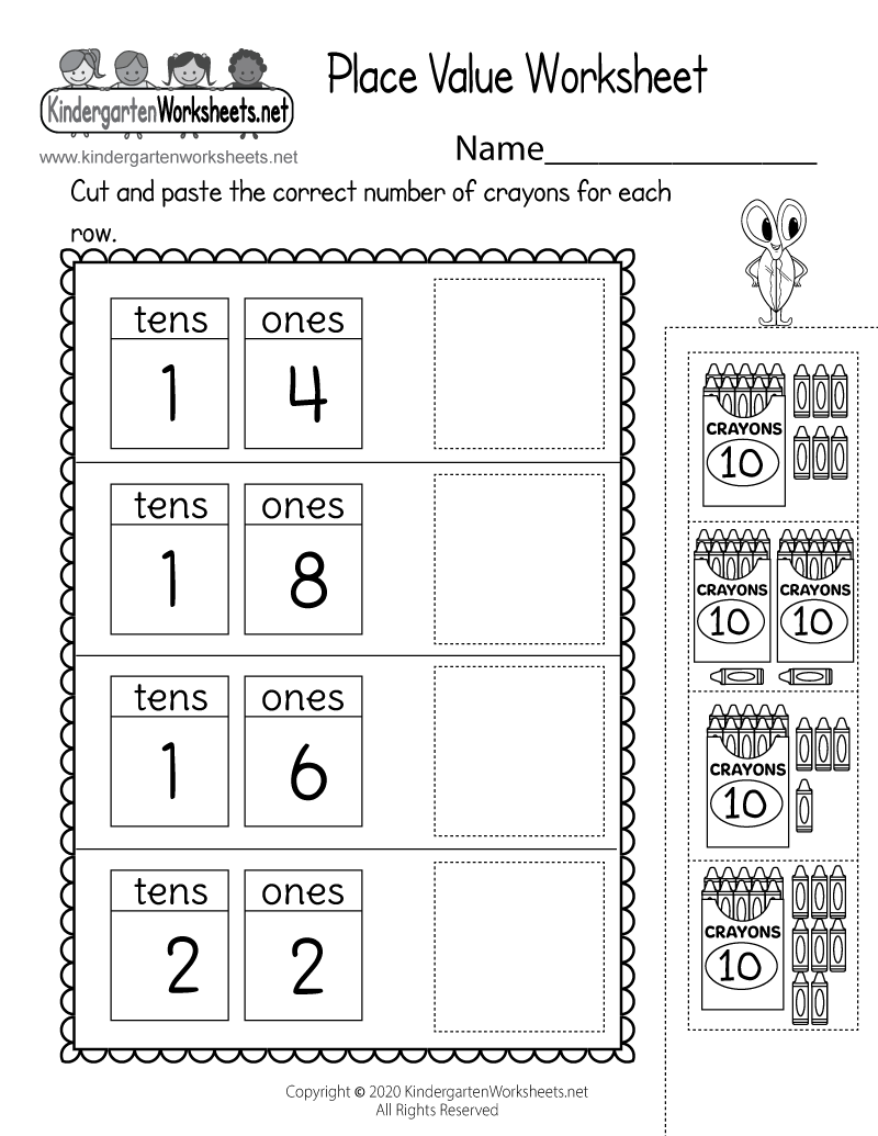 Place Value For Kindergarten Worksheets - WorksheetsCity